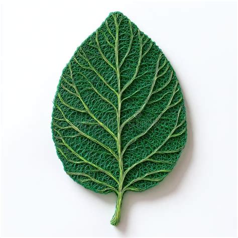 Pixelated Green Leaf On White Background Stock Illustration