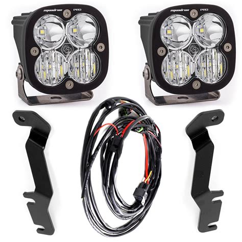 Baja Designs® Squadron Pro Clear Led Ditch Lights And Hood Brackets Kit