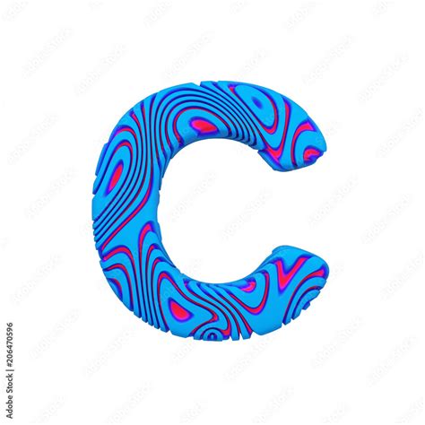 The Letter C In Blue