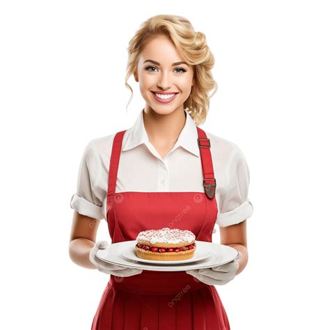Smiling Waitress Bring Meal Woman Waitress Restaurant Png