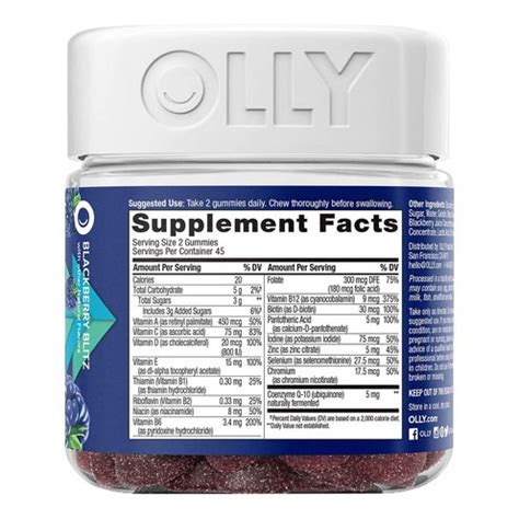 Olly Mens Multi Vitamin Gummies 90 Count Mens Multivitamins