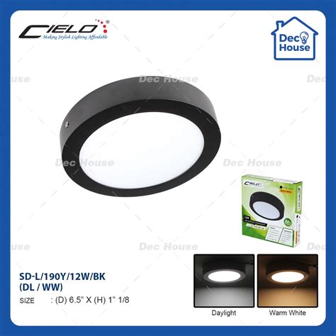 Cielo 12w18w24w 6811 Roundsquare Blackwhite Led Surface