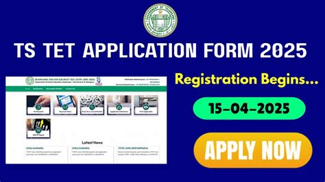 Ts Tet Registration Begins 2025 Check Application Form Dates Apply
