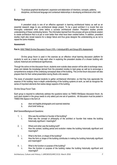 Precedent Studies Project 1 Brief Pdf