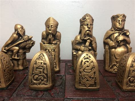 Gothic Chess Set Gold And Silver Metallic Antique Effect Chess Pieces Only Made To Order