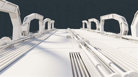 3d Futuristic Scifi Modular Bridge Turbosquid 1957072