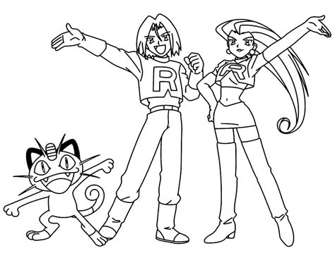 Team Rocket Coloring Page
