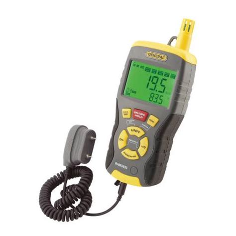 General Tools Rhmg650 9 In 1 Temperature Humidity Meter With Pinpinless Moisture Meter