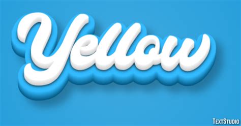 Yellow Blue 3d Text Effect Generator
