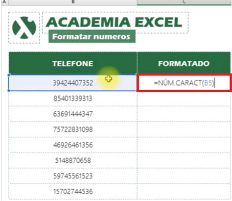 Como Formatar Número De Telefone Automaticamente Academia Excel
