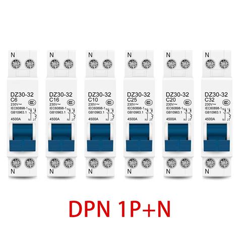 Dpn 1p N Mini Circuit Breaker Mcb 6a10a 16a 20a 25a 32a Din Rail Mount Alsavo®