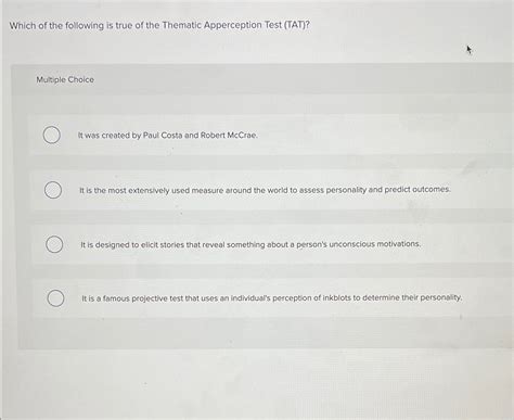 Solved Which Of The Following Is True Of The Thematic