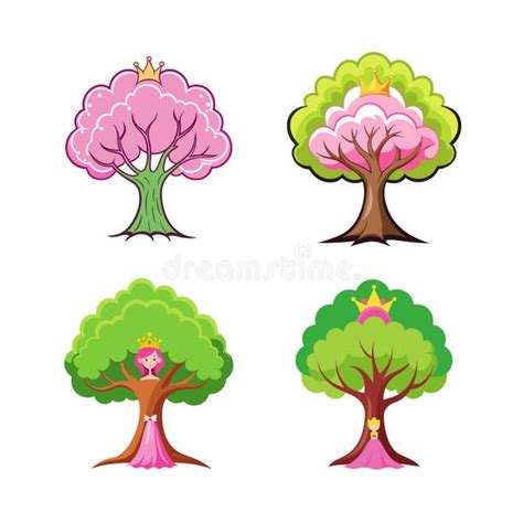 Bold Artistic Design Of Princess Tree Stock Vector Illustration Of Vector Growth 362546167