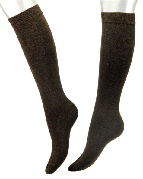 2 Paia Calze Donna Gambaletto In Pregiatissimo Filato Lana Cashmere