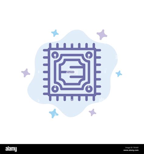 Cpu Microchip Processor Blue Icon On Abstract Cloud Background Stock Vector Image And Art Alamy