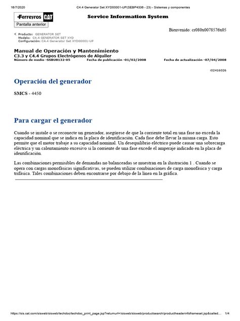 7.-Operación Del Generador | PDF | Energia electrica | Generador eléctrico