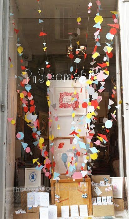 Cute Window Display With Confetti Decor