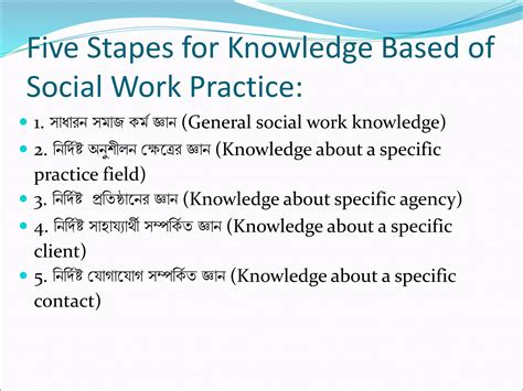 Knowledge And Skill Based Social Work Ppt