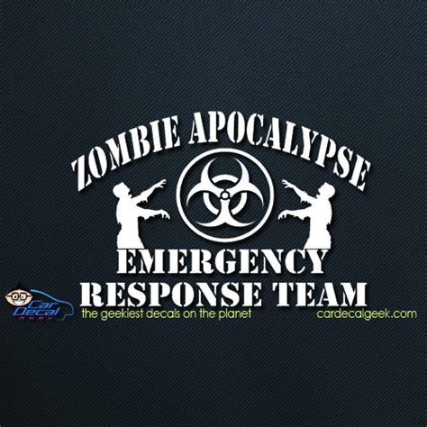 Zombie Apocalypse Emergency Response Team Car Decal Sticker