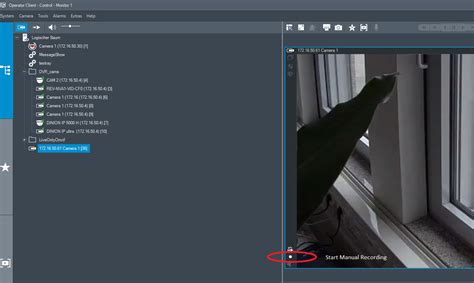 Bvms Operator Client Start Manual Recording Button For Vrm Cameras