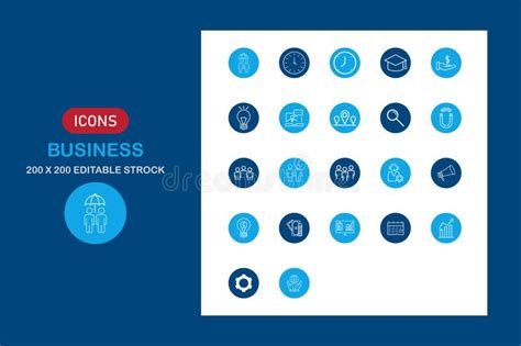 Business Continuity Icon Collection Set Stock Vector Illustration Of
