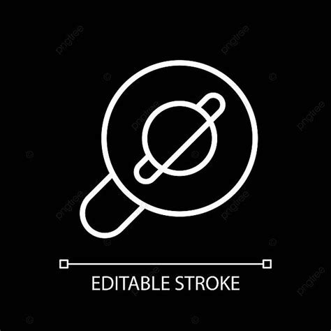 Linear White Browser App Icon Suitable For Dark Theme Vector Icon