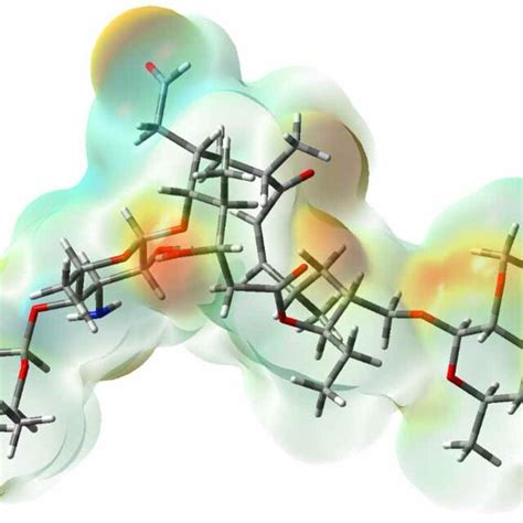 Calculated Electrostatic Potential Map Of Tylosin The Red Color