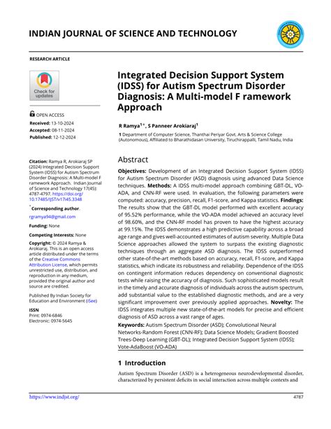 Pdf Integrated Decision Support System Idss For Autism Spectrum