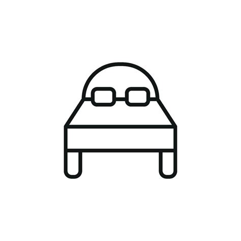 Bed Graphic Design Focused On A Modern And Simple Icon Concept 53472362