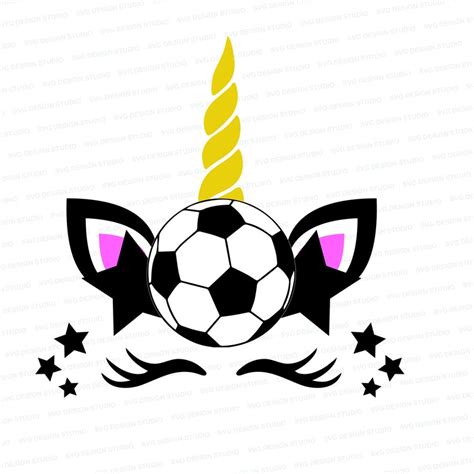 Soccer Unicorn Svg Team Clipart Digital Download Etsy