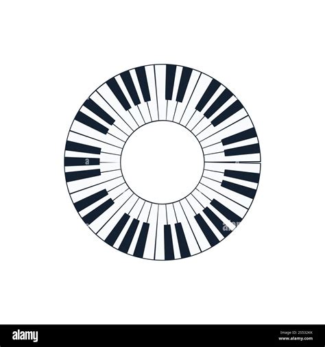 Piano Circle Keyboard Icon Flat Color Design Vector Illustration Piano Circle Keyboard Icon Flat Color Design Vector Illustration