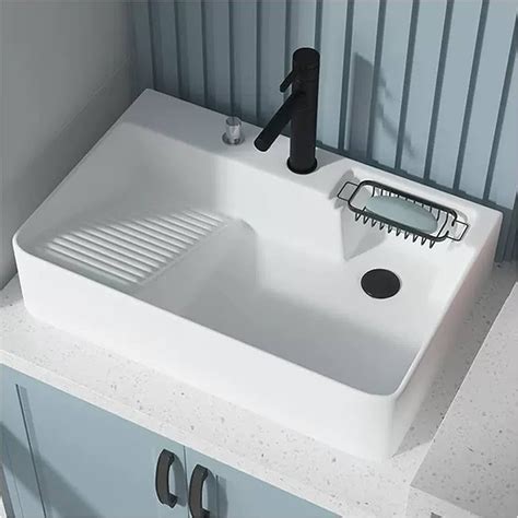 Bathroom Laundry Sink Porcelain Ceramic Bowl Basin Above Counter