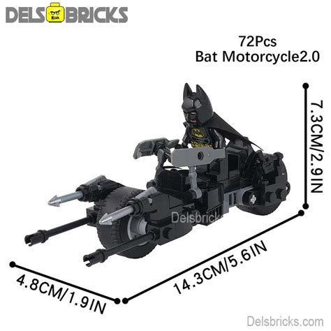 Batman And Batcycle Dc Custom Building Blocks Mini Figures Compatibl Display Geek Inc