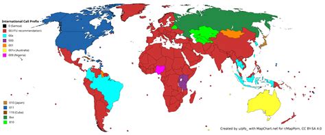 International Call Prefixes By Country R MapPorn