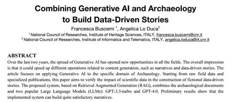 Aiucd Datastorytelling Archaeology Generativeai Angelica Lo Duca