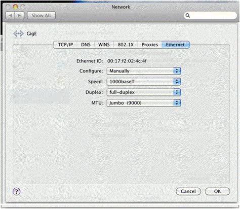 configure gigabit ethernet network adapter on macos matlab and simulink