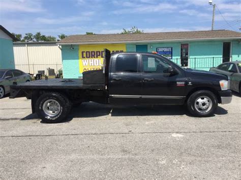 2007 Dodge Ram 3500 Slt Quad Cab 4 Door 9 Flatbed Dually Cummins Dsl