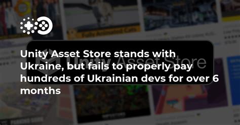 Unity Asset Store Stands With Ukraine But Fails To Properly Pay