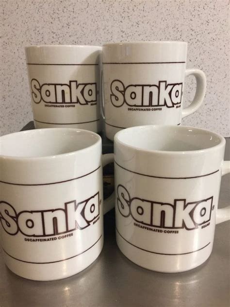 Vintage Sanka Coffee Mugs Set Of 3