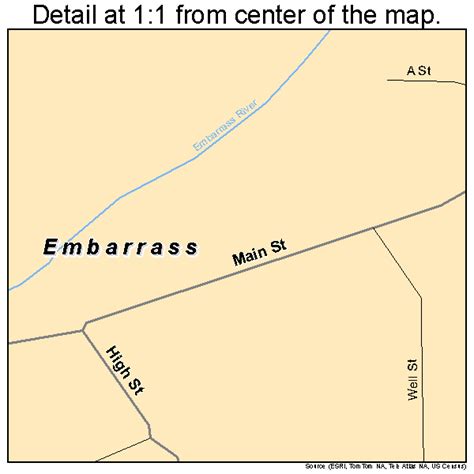 Embarrass Wisconsin Street Map 5523850