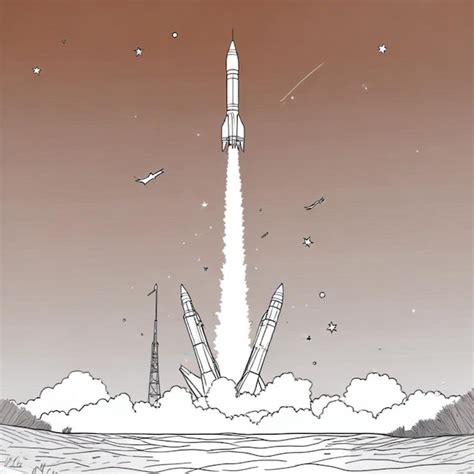 Premium Photo A Drawing Of A Rocket That Says Rocket On It