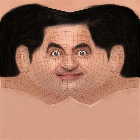 3d Rowan Atkinson Head Low Poly Head For Game Turbosquid 1868480