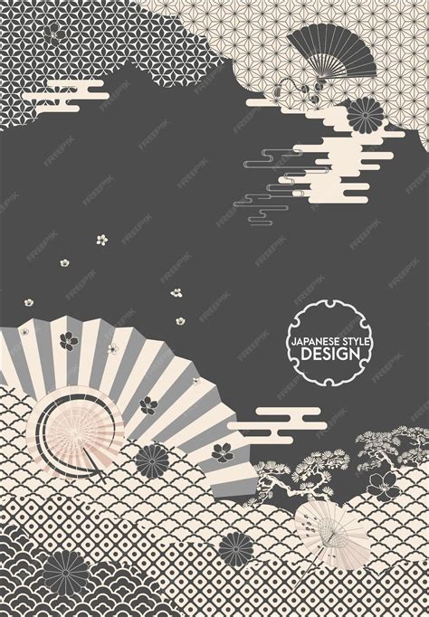 Premium Vector Japanese Style Pattern Background Design