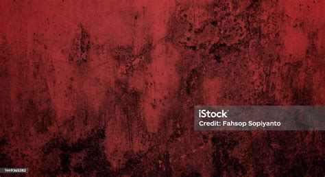 Dark Red Horror Scary Background Grunge Horror Texture Concrete Dark