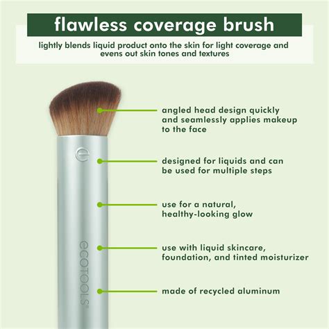 Ecotools Flawless Coverage Foundation Makeup Brush For Liquid
