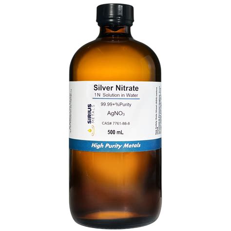 Silver Nitrate Solution Cas 7761 88 8 1n In Water As Agno3