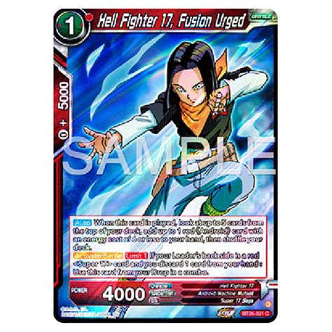Dragon Ball Super B26 Ultimate Advent Hell Fighter 17 Fusion Ur