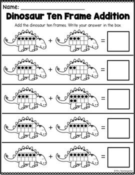 Free Printable Dinosaur Math Worksheet For Kindergarten Dinosaur Math