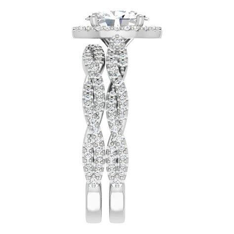 Oval Twisted Cathedral Halo Engagement Ring Enr192 Ov