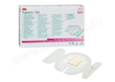 Tegaderm CHG 1657R наклейка прозрачная плёночная для фиксации катетеров ...
